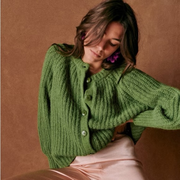 Sezane | Sweaters | Sezane Emile Cardigan Green Xs | Poshmark